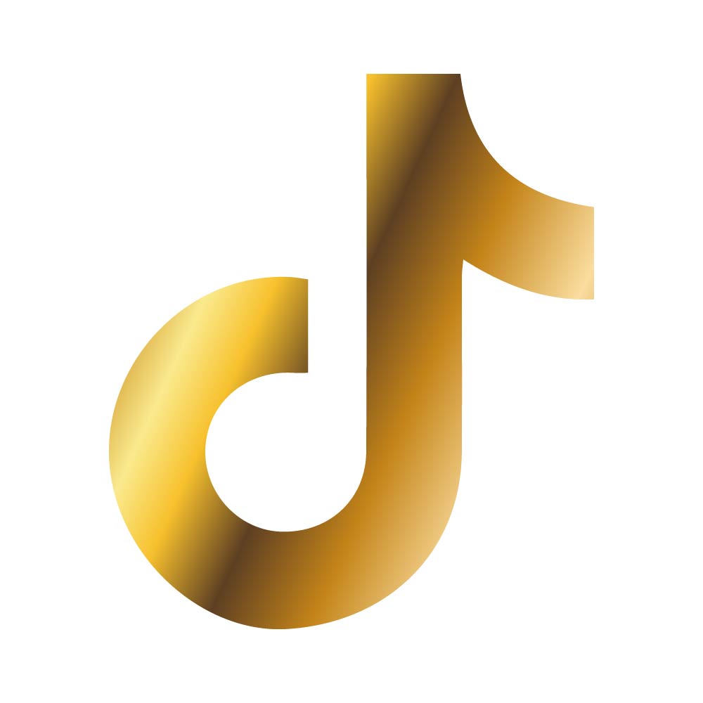 Free High-Quality Golden Tiktok Icon for Creative Design