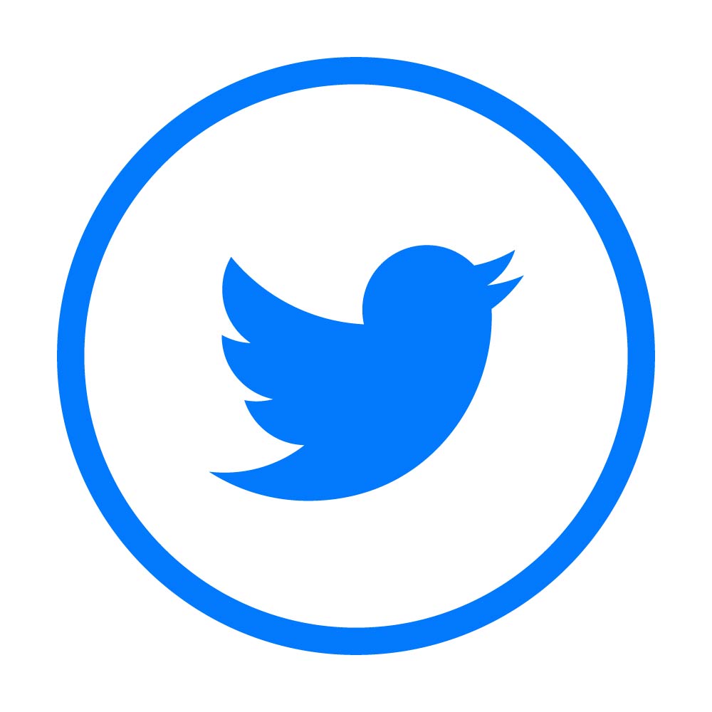 Free High-Quality Blue twitter Logo Outline for Creative Design