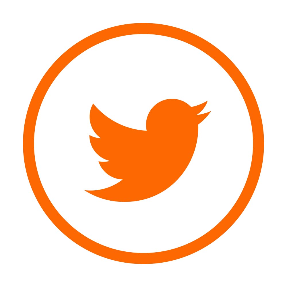 Free High-Quality Orange twitter Logo Outline for Creative Design