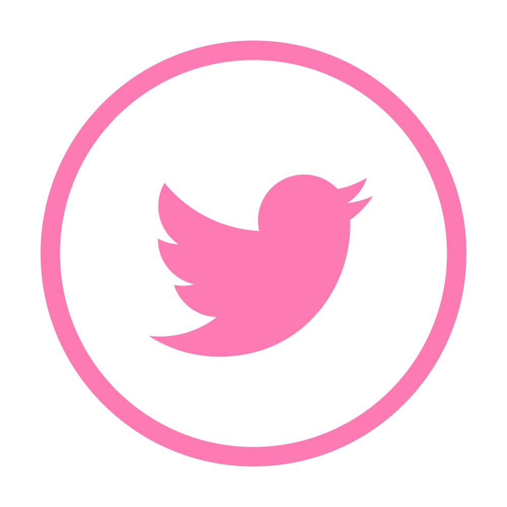 Free High-Quality Pink twitter Logo Outline for Creative Design