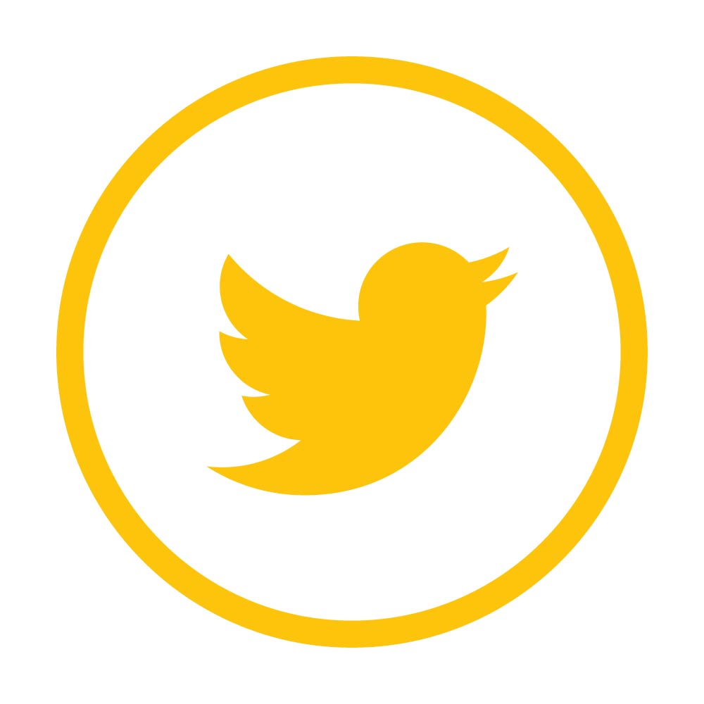 Free High-Quality Yellow twitter Logo Outline for Creative Design