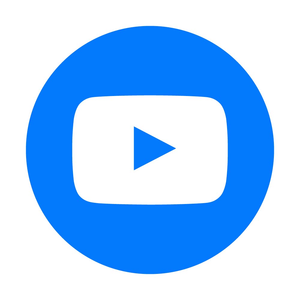 Free High-Quality Blue Youtube Logo Circle for Creative Design