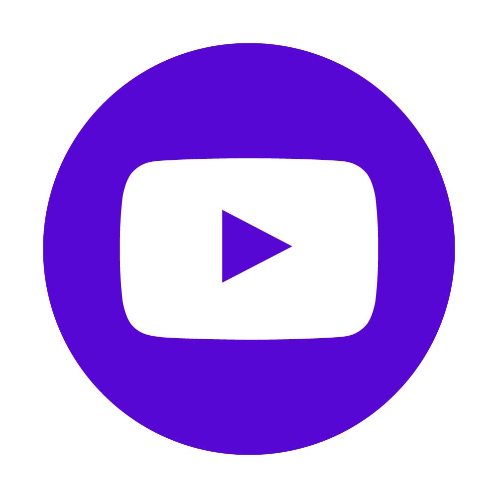 Free High-Quality Purple Youtube Logo Circle for Creative Design