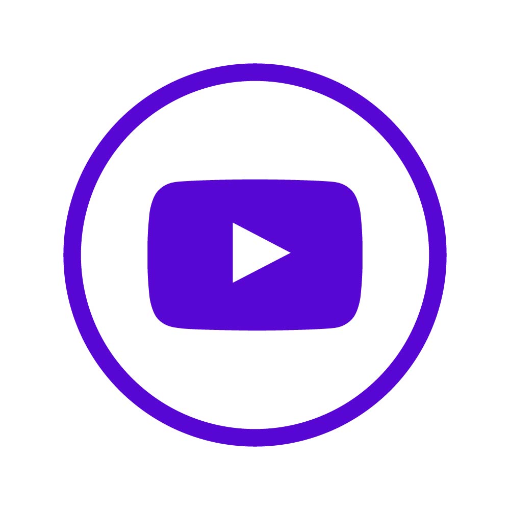 Free High-Quality Purple Youtube Logo Outline for Creative Design